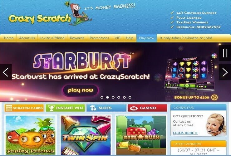 Crazy Scratch | No Deposit Bonus