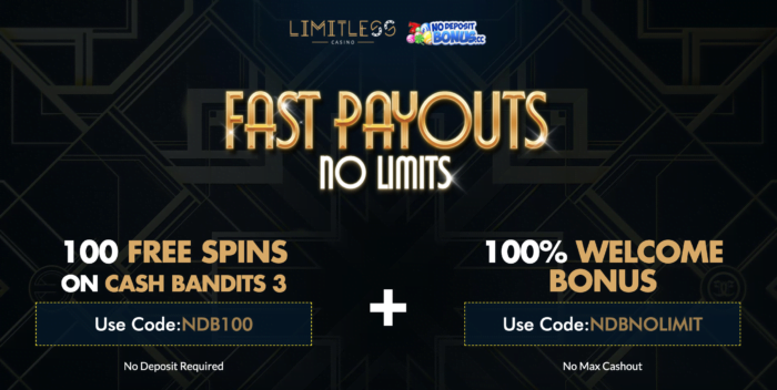 100 Free Spins at Limitless Casino | No Deposit Bonus 100 Free Spins at Limitless Casino | No Deposit Bonus